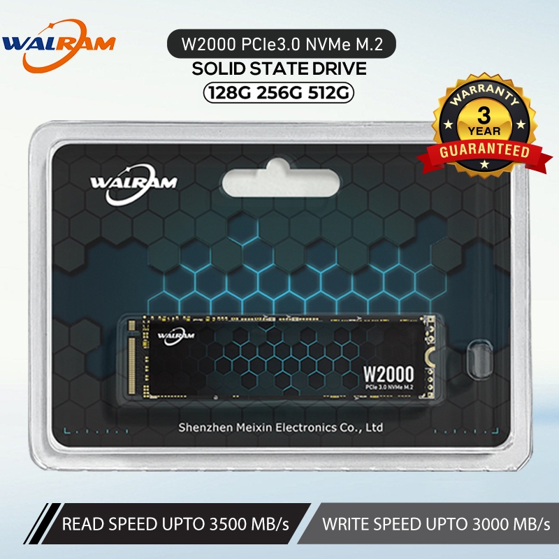 Walram W2000 M.2 NVMe SSD 512GB 128GB 256GB For Laptop PC Desktop PCle ...