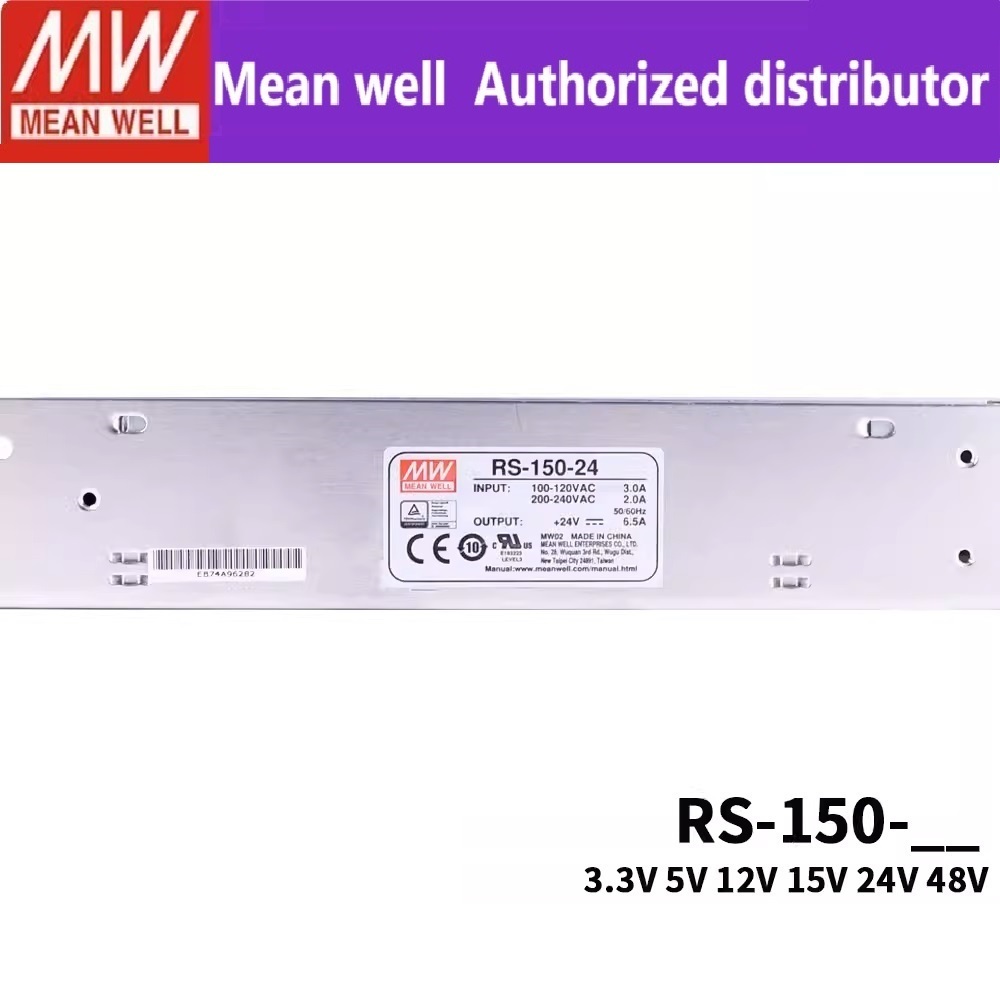 Original MEAN WELL RS-150 RS-150-5 RS-150-12 RS-150-15 RS-150-24 RS-150-48 150W Single Output ...