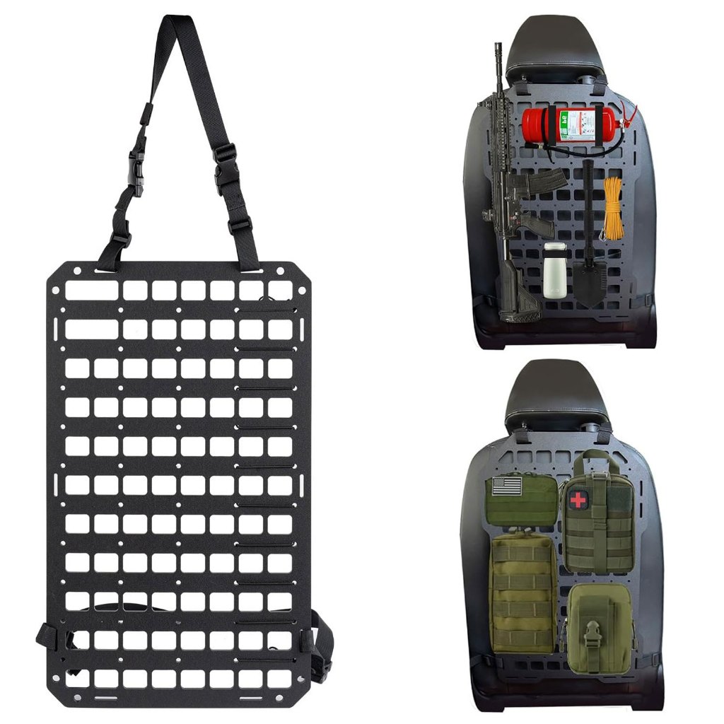 MOLLE Panel Organizer ABS Tactical Rigid Plate for Vehicle Seat Back ...