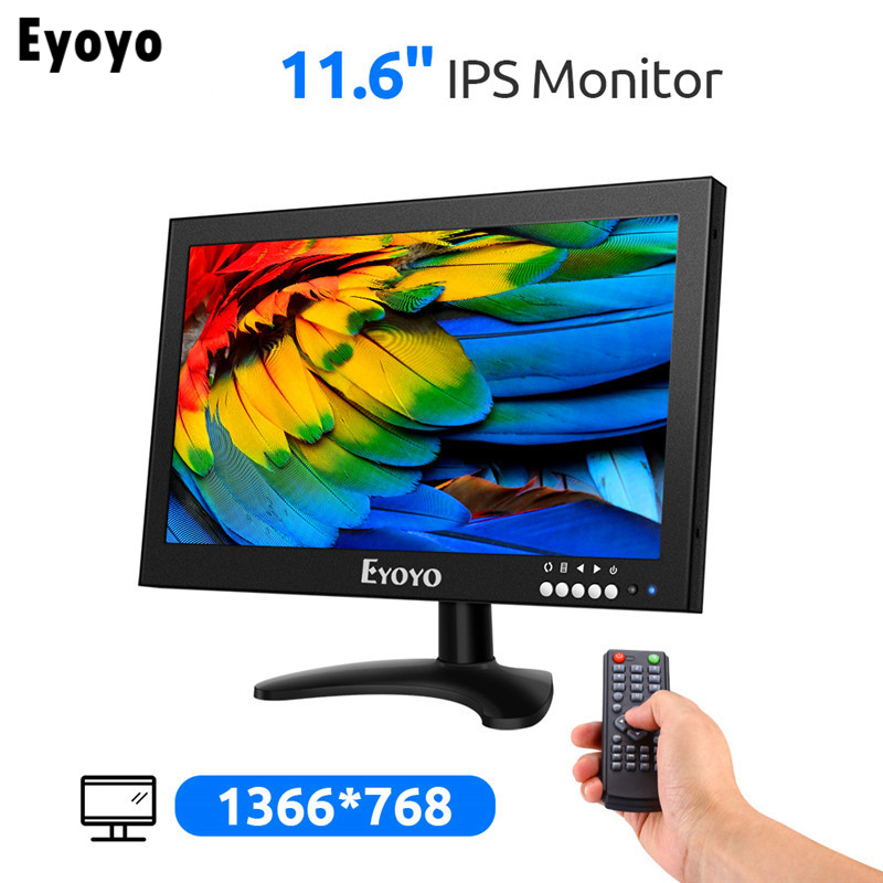 Eyoyo 11.6 Inch 1366x768 HDMI IPS Monitor Metal Housing LED Screen HDMI ...