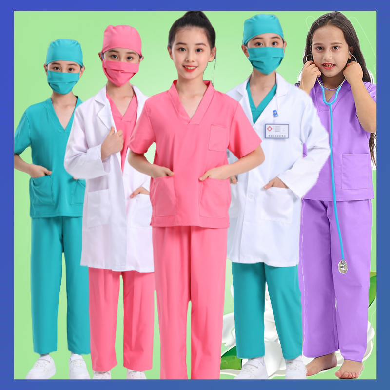 Kids Doctor Career Costume for Kids Surgeon Outfit Halloween Cosplay ...