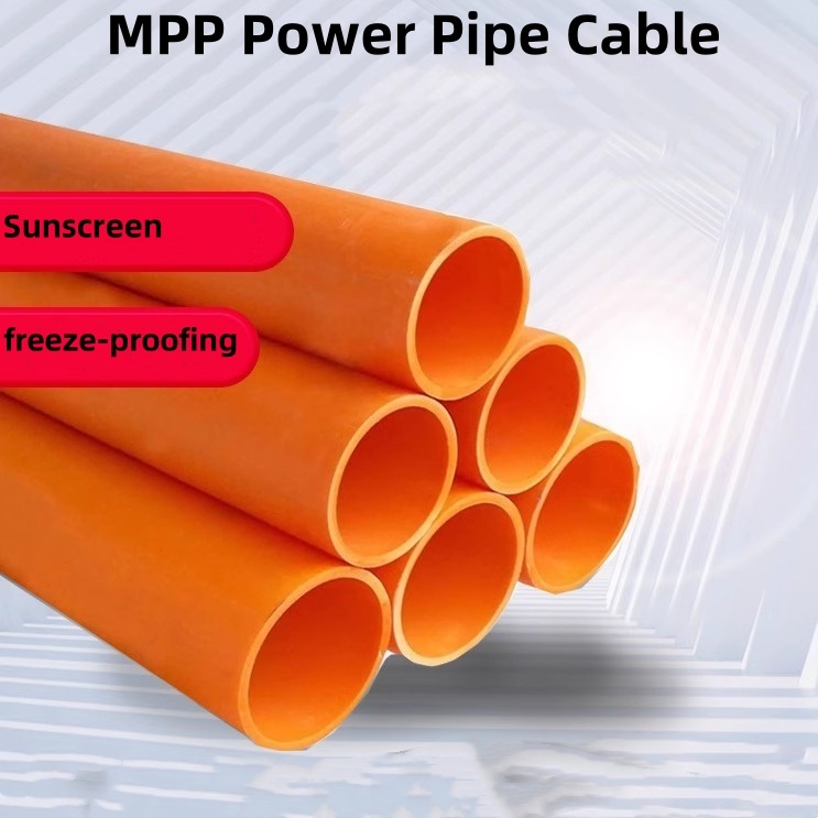 MPP power pipe cable protection solid wall pipe non excavation buried ...