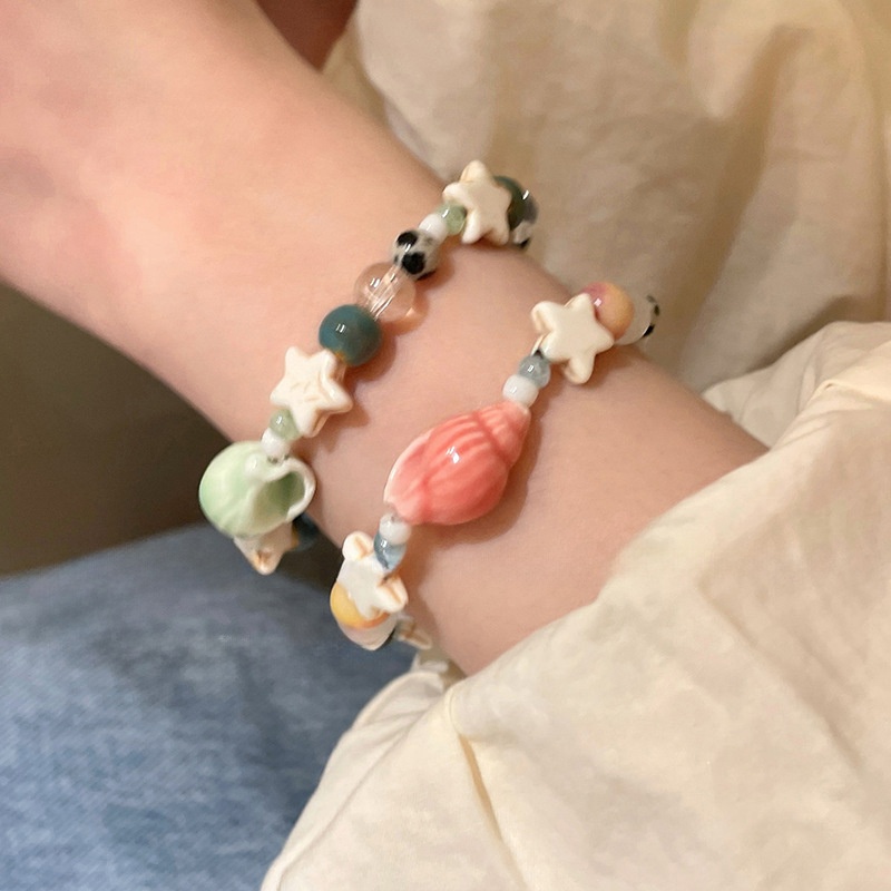 Benge Fashion Vintage Holiday Gif Beaded Bracelet with Shells and Stars ...