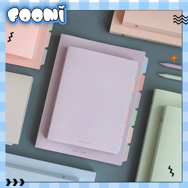 Foomi A5 B5 Macarone Color Binder Notebook Refillable Notebooks ...