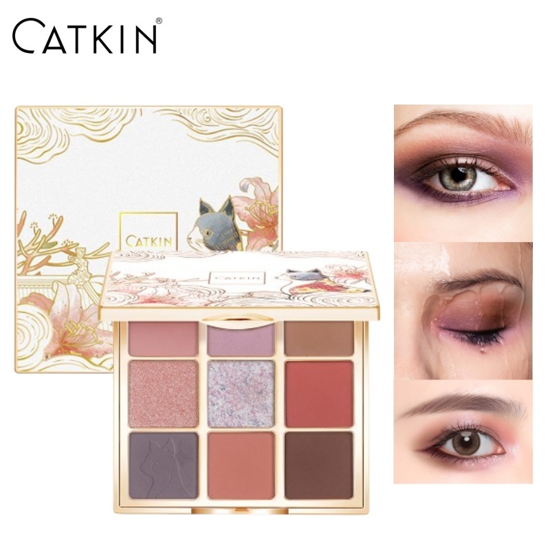 CATKIN 9 Colors Eyeshadow Palette Matte&Shimmer Long-Lasting High ...