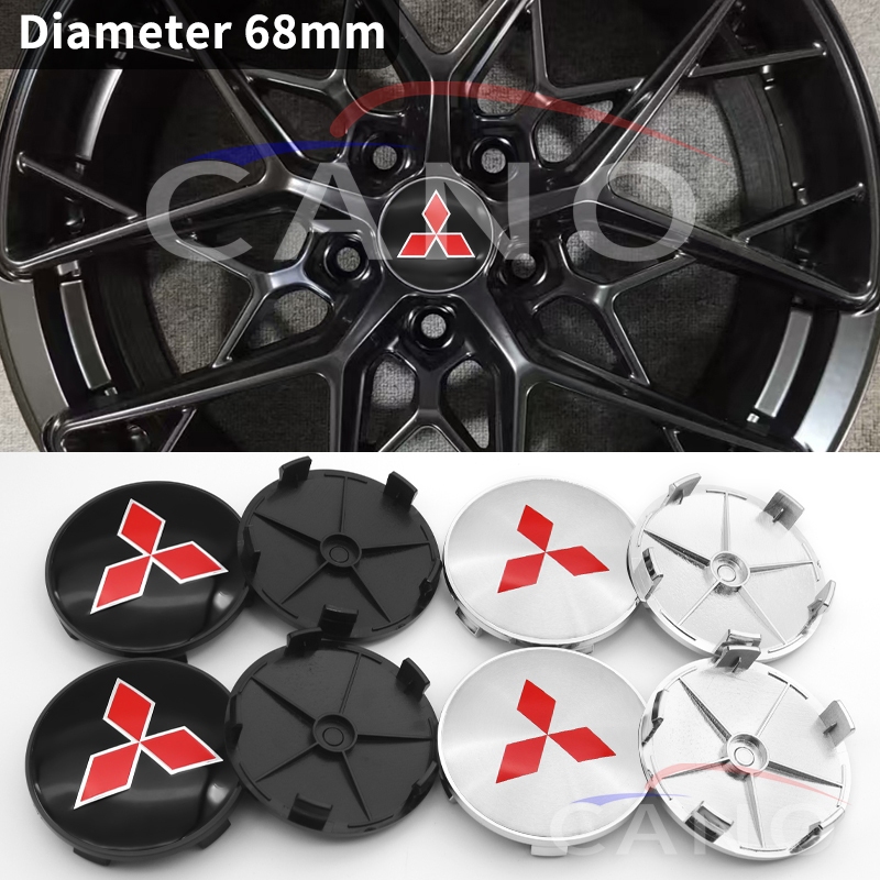 Mitsubishi 68mm 4pcs/1 set hub cover Rim Cap hub center cover modified ...