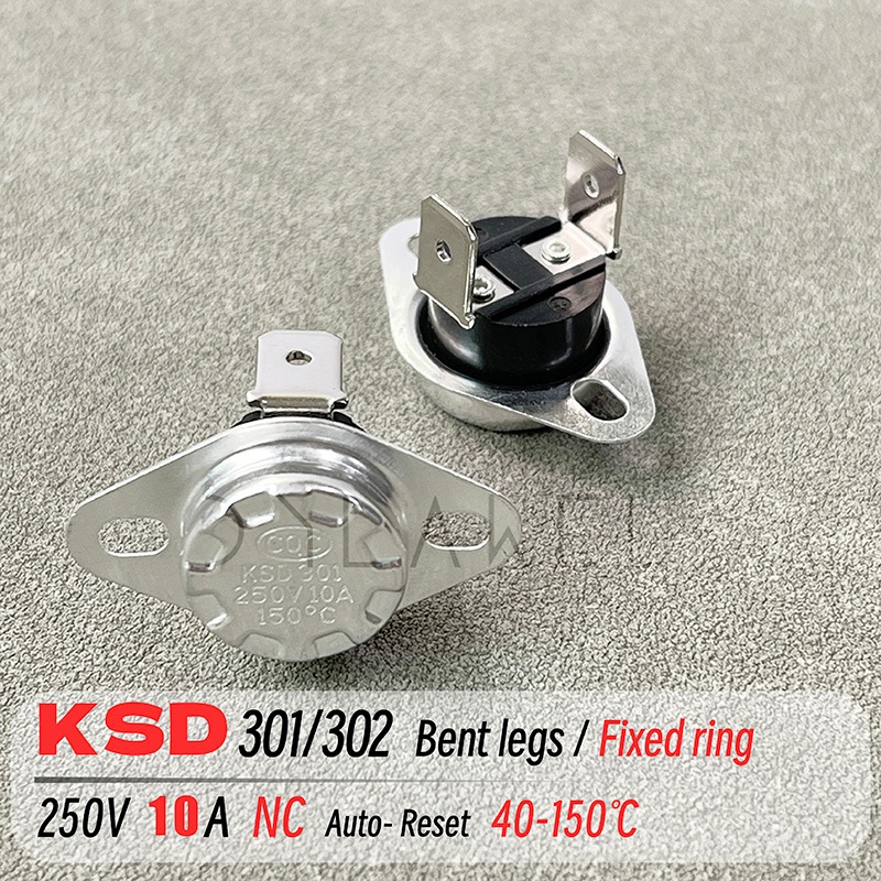 KSD301 KSD302 40-150degree 10A 250V Normally Closed Bakelite Temperature Switch Thermostat 55C ...