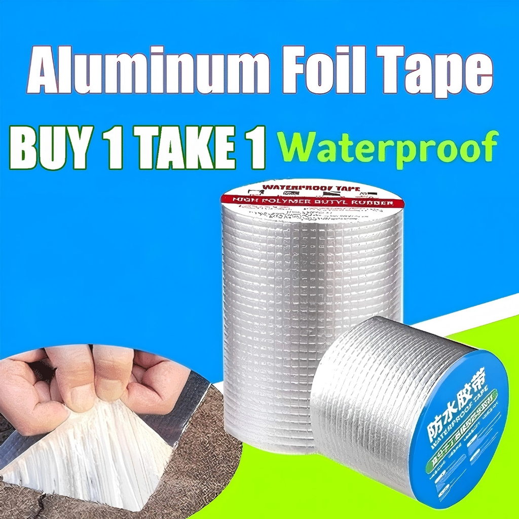 [BUY 1 TAKE 1]Aluminum Foil Butyl Waterproof Tape For roof leak Roof ...