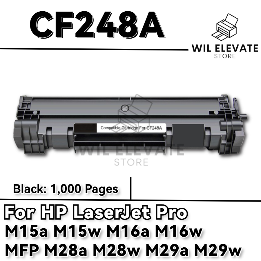 WilElevate 48A CF248A Toner Cartridge For HP LaserJet Pro M15a M15w M16 ...
