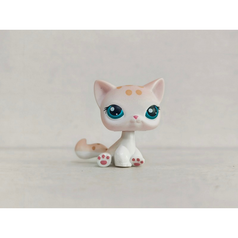 LPS Figure Orange Short Hair Cat Green Eyes #7087 Littlest Pet Shop toy ...