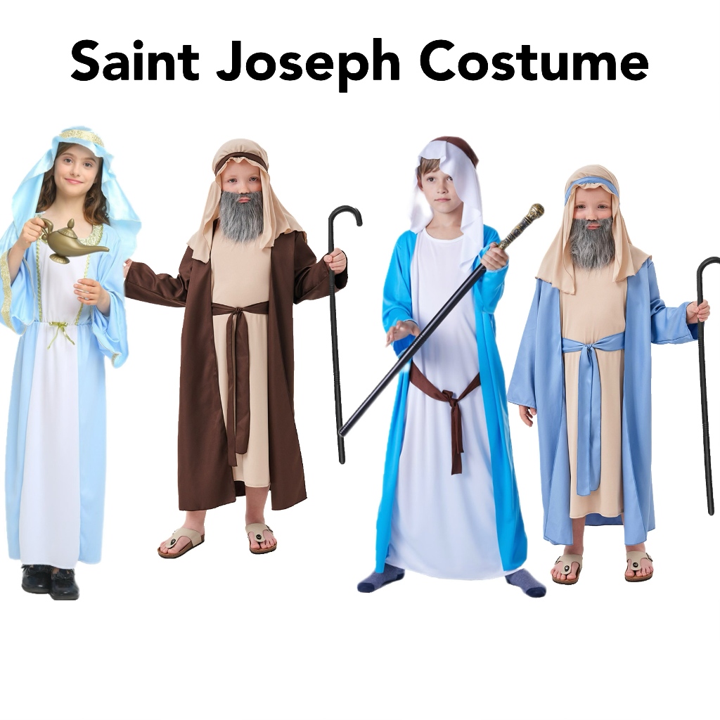 Saint Joseph Costume for Kids, Jesus Robe Dress for Girls, Asean ...