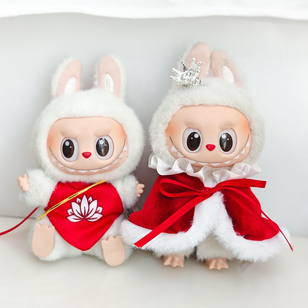 Labubu doll clothing accessories, queen cloak with crown, Nezha costume ...