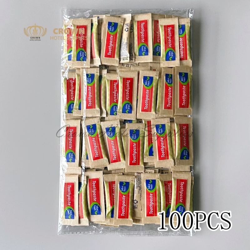 100 PCS. Hotel Eco-friendly Toothpaste 3grams Sustainable Hotel ...