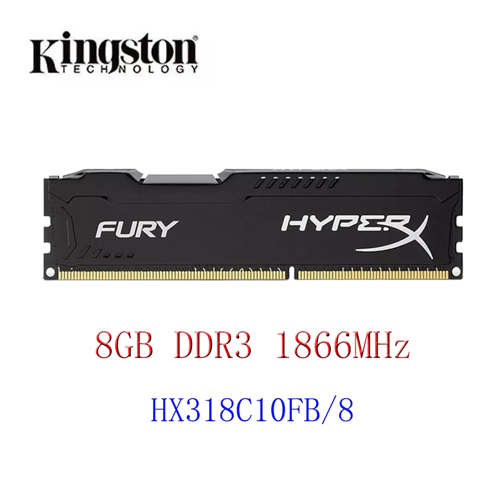 Kingston HyperX Fury DDR3 Desktop RAM 8GB DDR3 1866MHz HX318C10FB/8 Computer Memory PC RAM Black ...