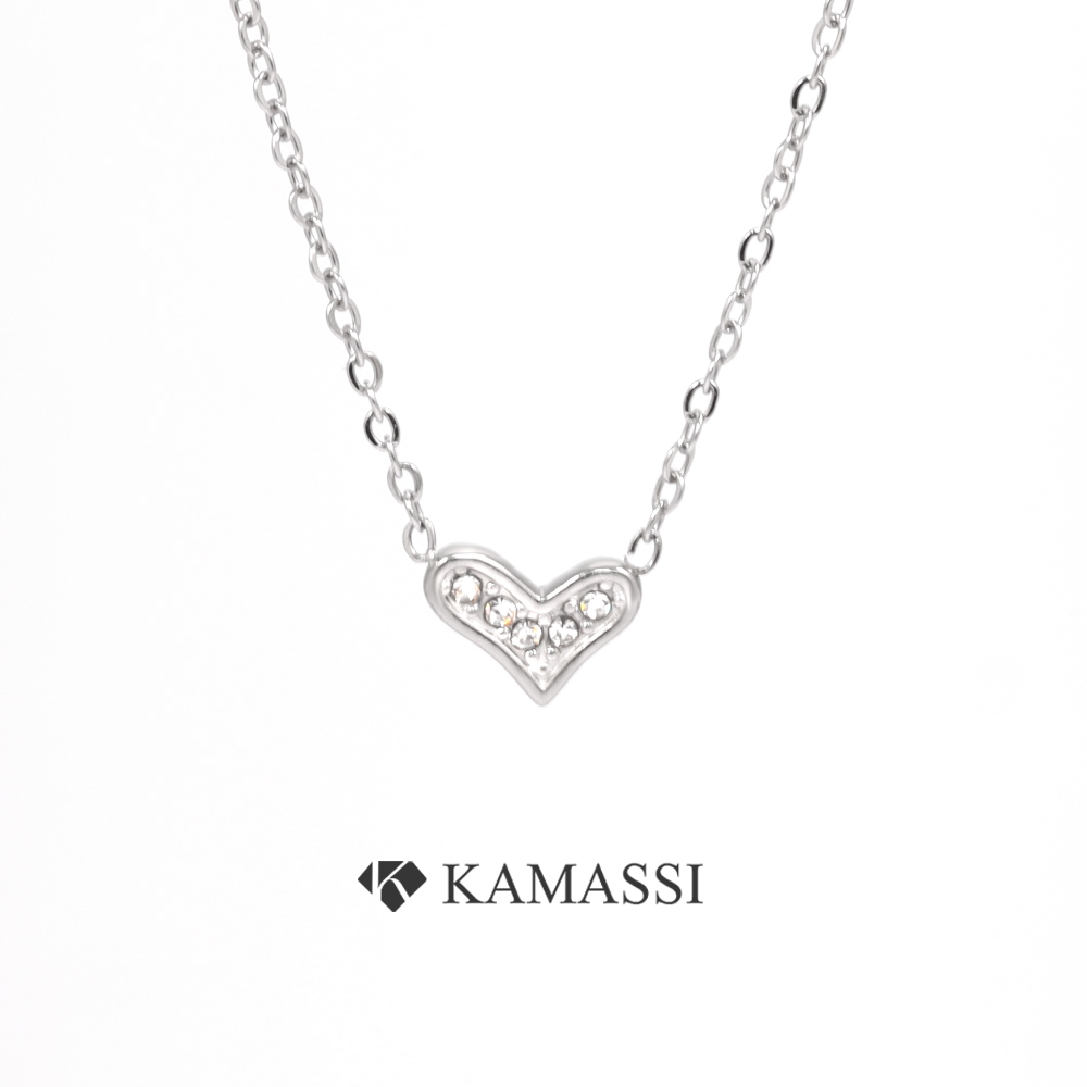KAMASSI Stainless Steel Heart Necklace for Women Hypoallergenic Non ...