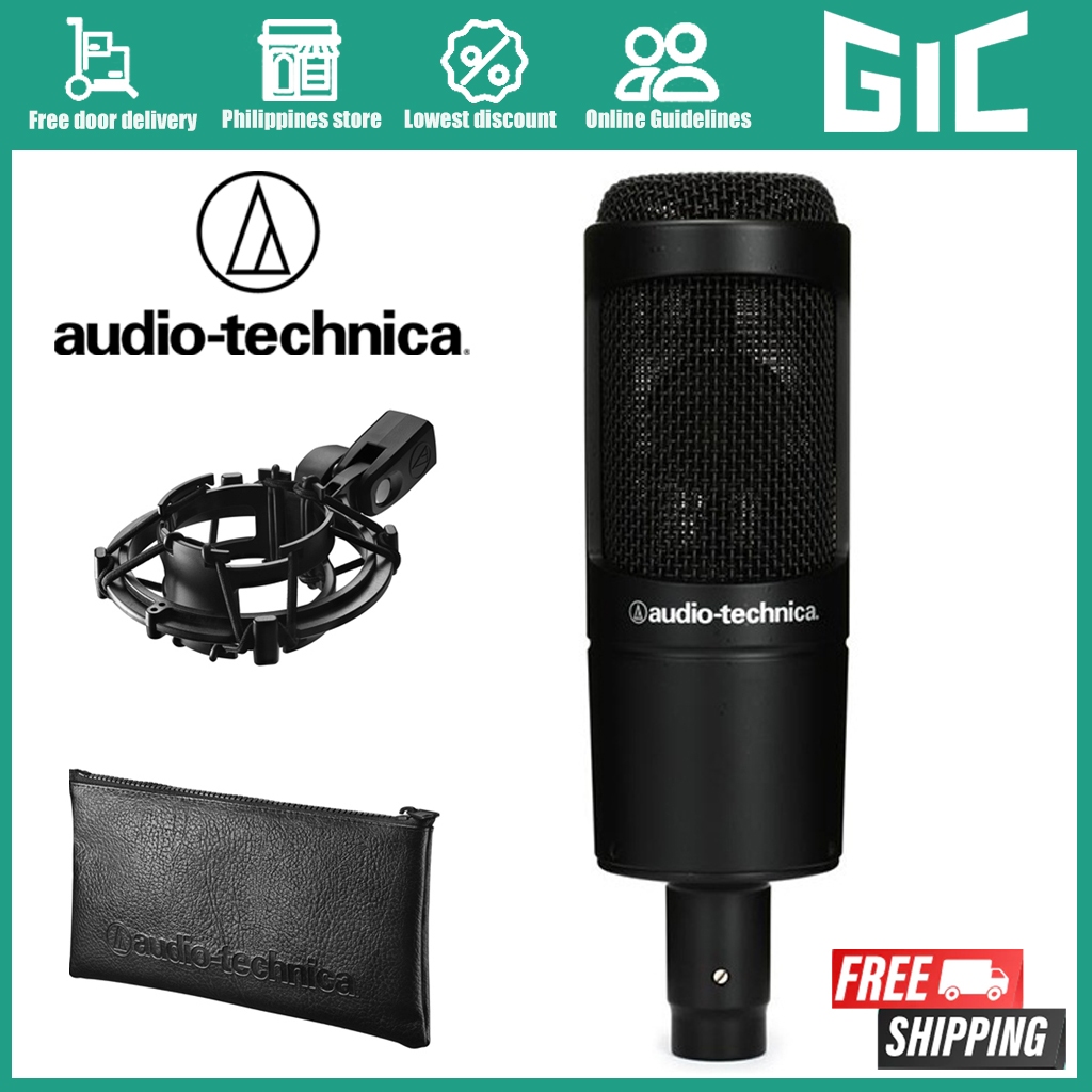 Audio-technica AT2035 Wired condenser microphone Professional podcast ...
