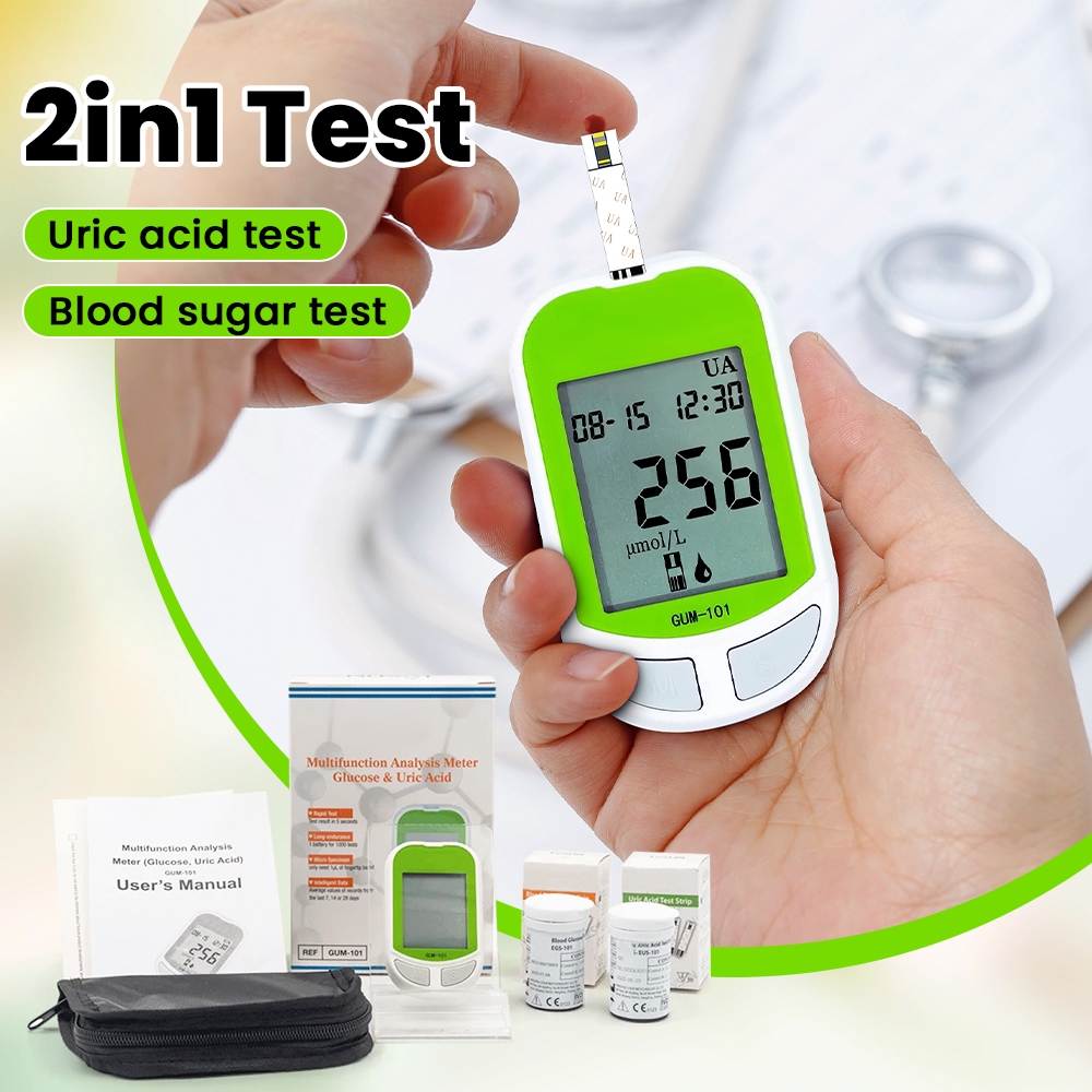 2 in 1 Blood Glucose and Uric Acid Meter test kits for Diabetes ...