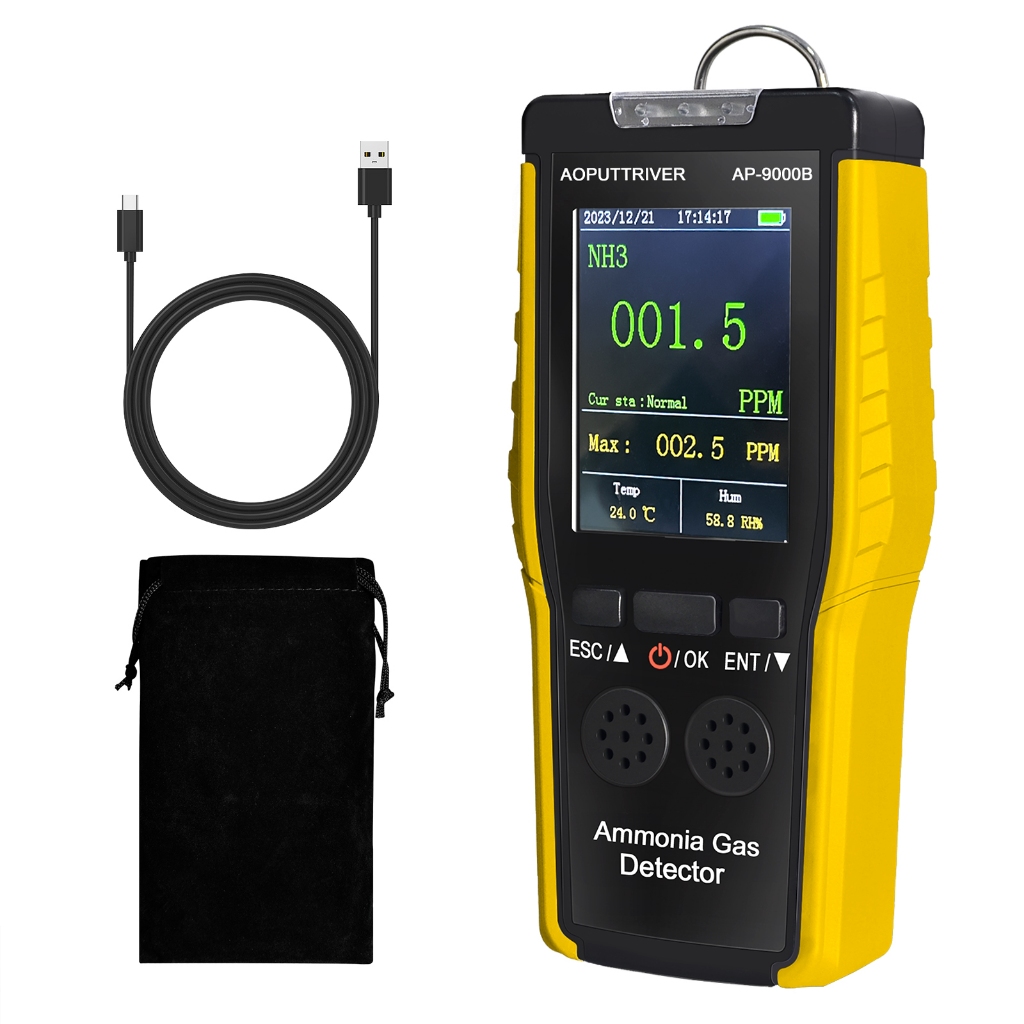 Portable 0-100PPM LCD Ammonia Meter Professional NH3 Concentration ...