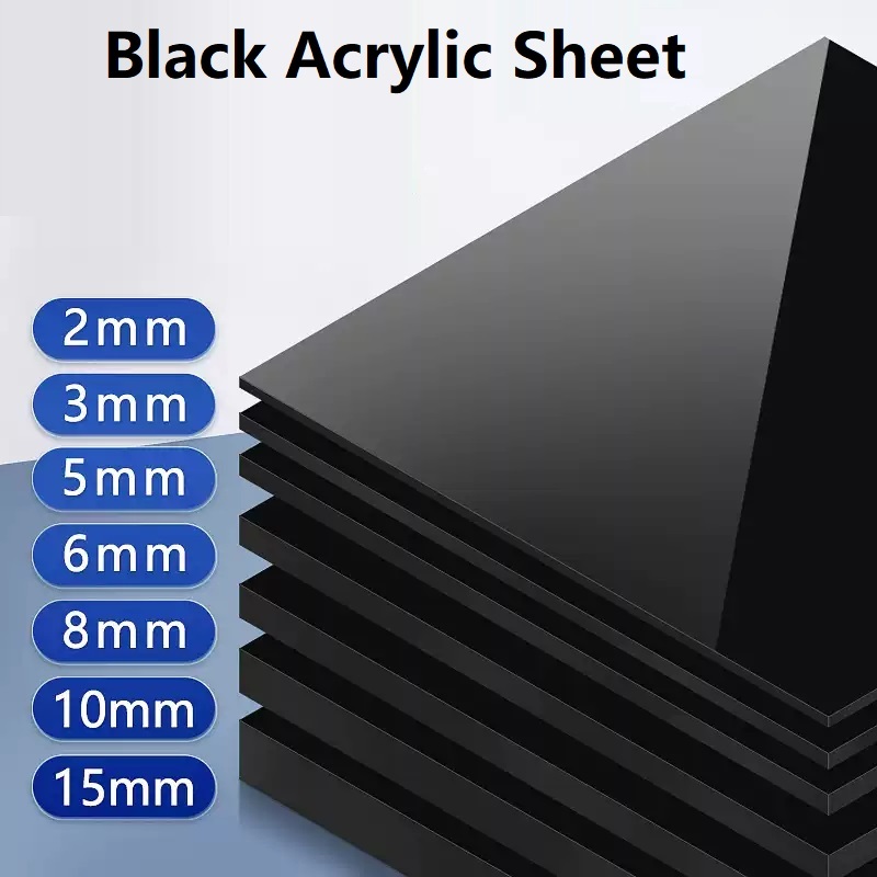 Acrylic Sheet Black Plexiglass for Laser Engraver Engraving Easy to Cut ...