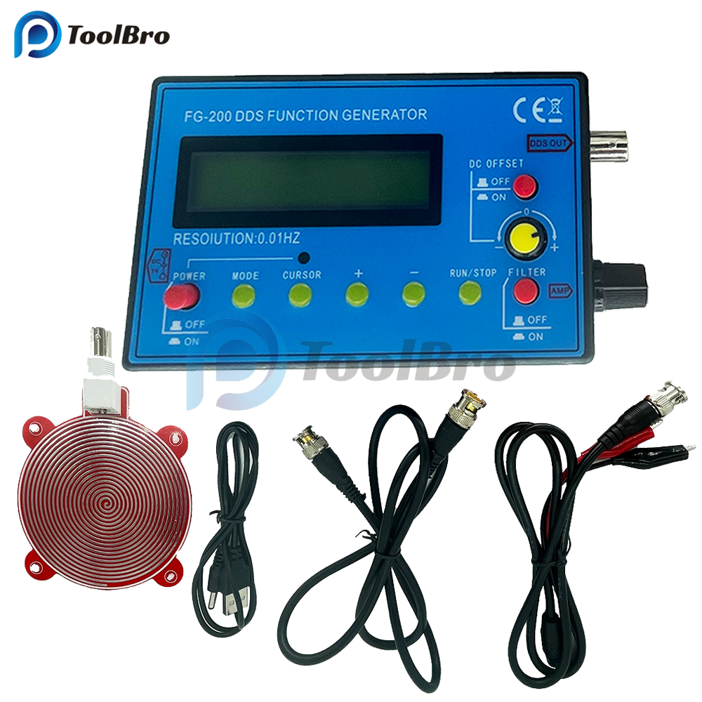 FG-200 DDS Function Signal Generator Frequency Counter 0.01Hz - 500KHz ...