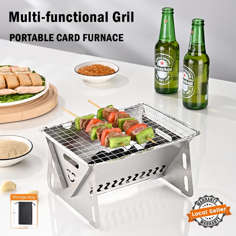 Portable Camping Grill Foldable Barbeque BBQ Grill Portable stainless ...