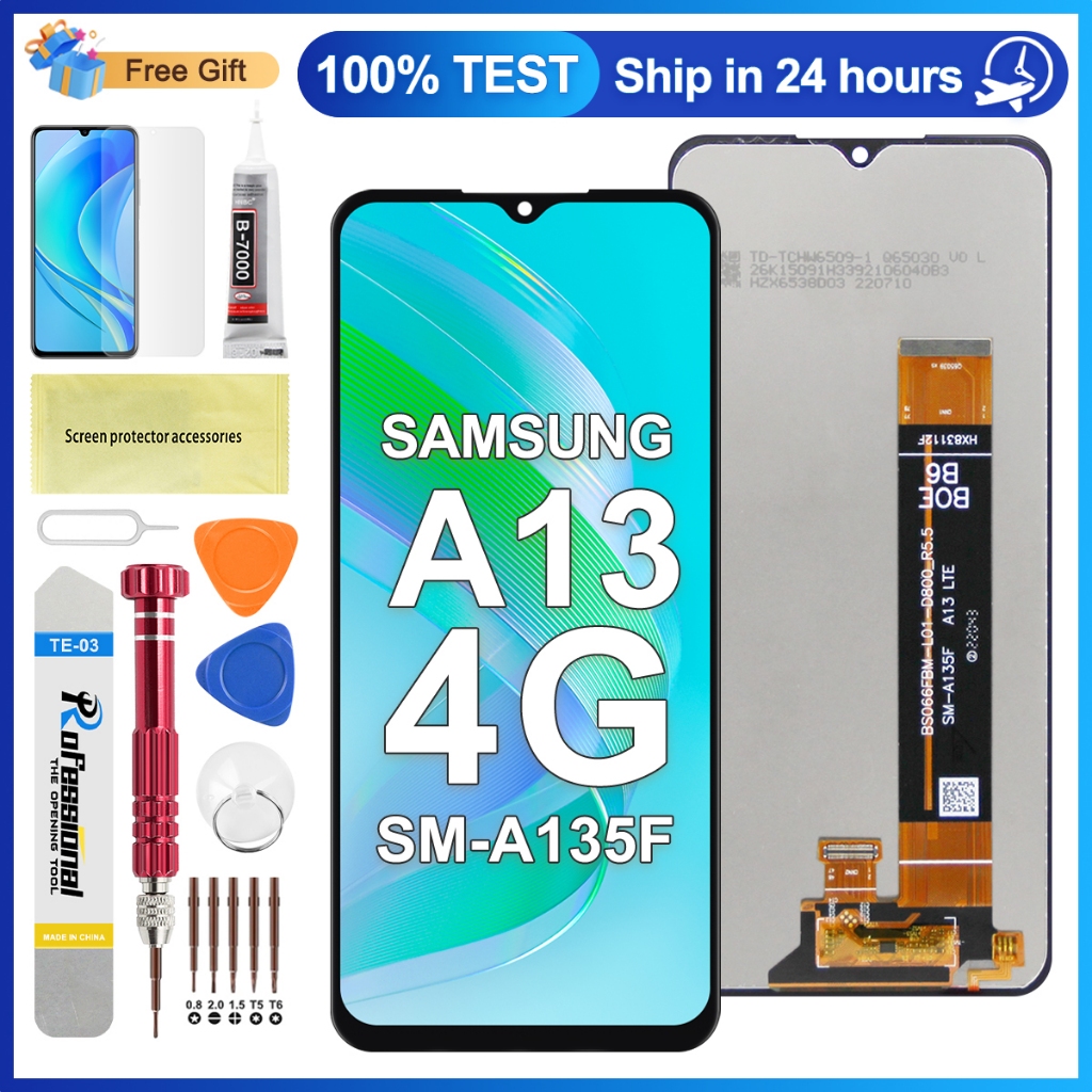 For Samsung Galaxy A13 Lcd A135 A136 A135F/DS Display Touch Screen Digitizers Replacement With ...
