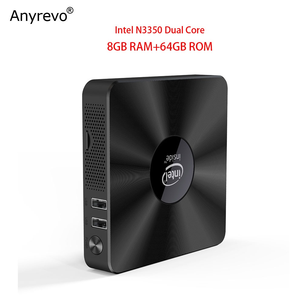 T92C Smart MINI PC Intel N3350 LPDDR3 8GB 64GB WIFI BT LAN VGA Windows 10 Desktop MINI PC Office ...
