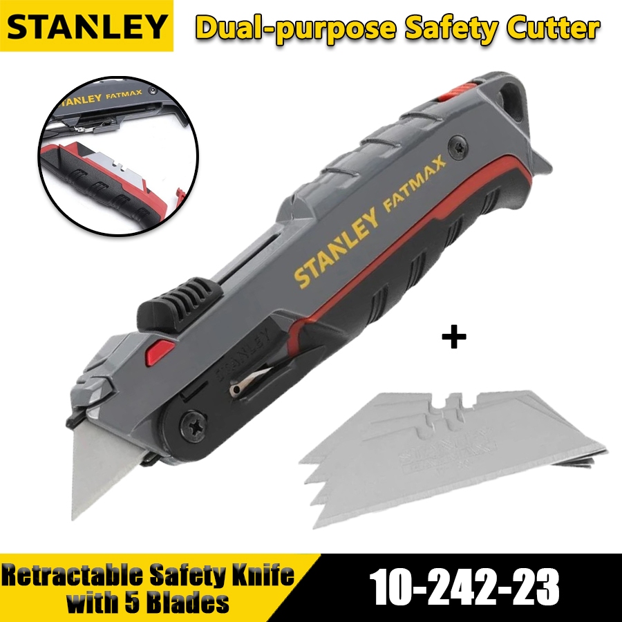 STANLEY 10-242-23 FatMax Safety Knife with 5 Blades Automatic ...