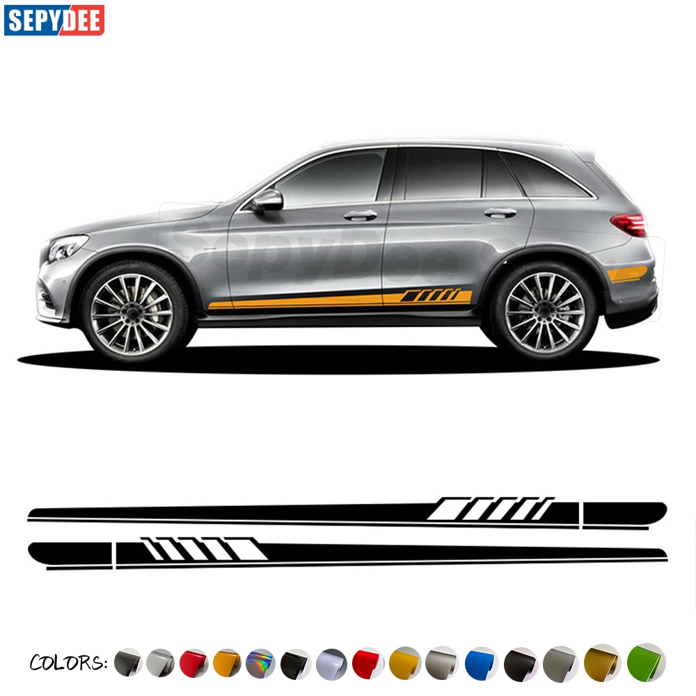 2 Pcs Edition 1 Door Side Stripes Skirt Sticker For Mercedes Benz GLC ...