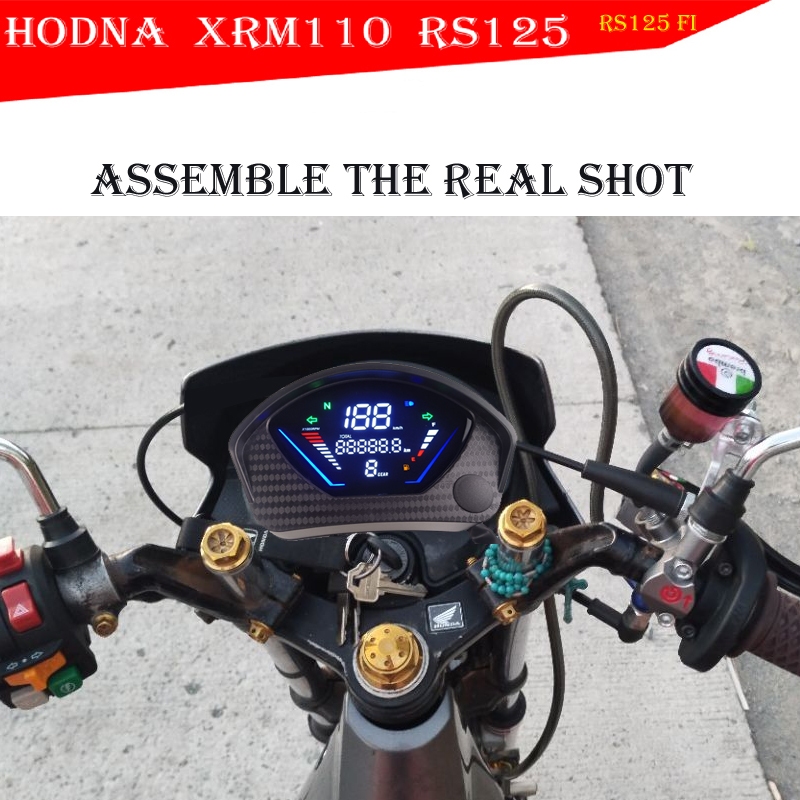 XRM LED Digital Speedometer For Honda XRM 125 RS125 XRM 110 TRINITY RS ...