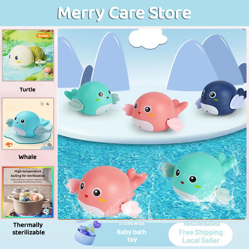bath baby toys Cute Tortoise Swim Animal bath toys for baby Wind-up ...