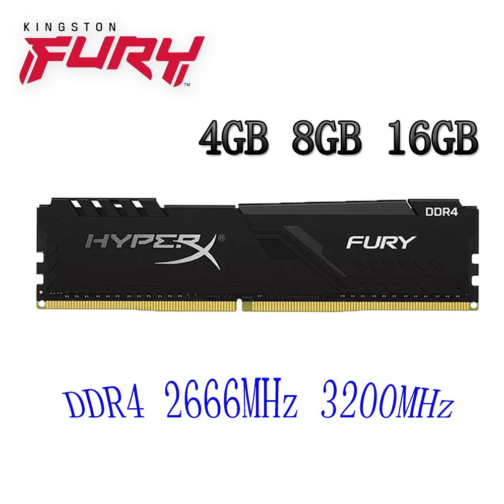 Kingston HyperX Fury DDR4 PC RAM 4GB 8GB 16GB DDR4 2133/2400/2666/3200MHz Desktop Memory RAM ...