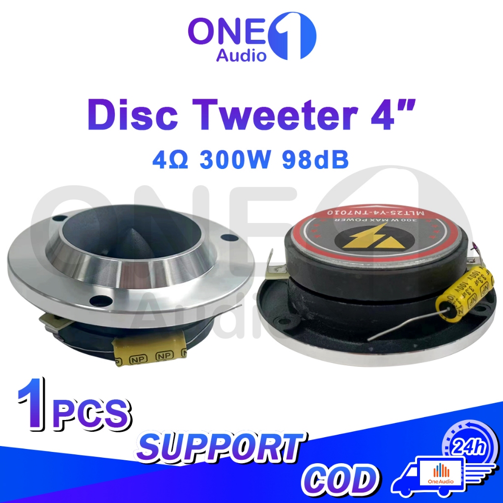 OneAudio 4-inch 4Ω 300W Speaker Tweeter 300 Watts Free Capacitor Horn ...