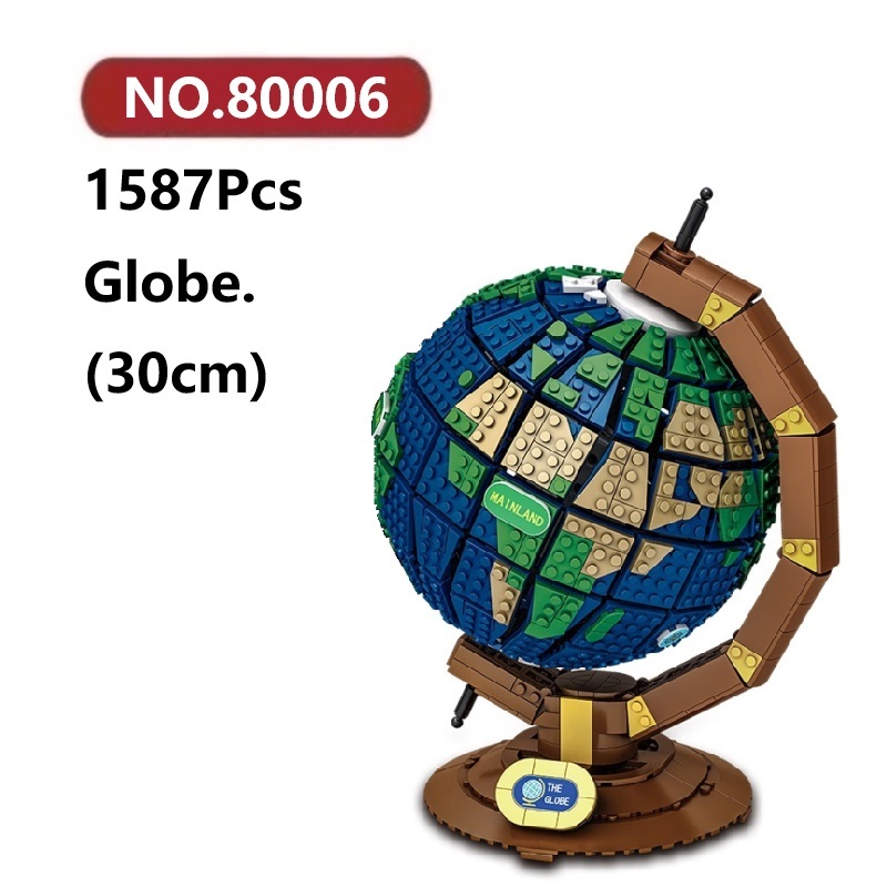 Globe Building Blocks 1587 Pcs TEC CREATORS Decoration Bricks Toy Set ...
