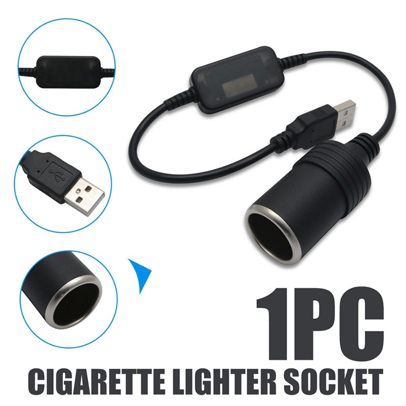 【1-3 Days Delivery】5V 2A Usb Port to 12v 8w car cigarette lighter socket female adapter power ...