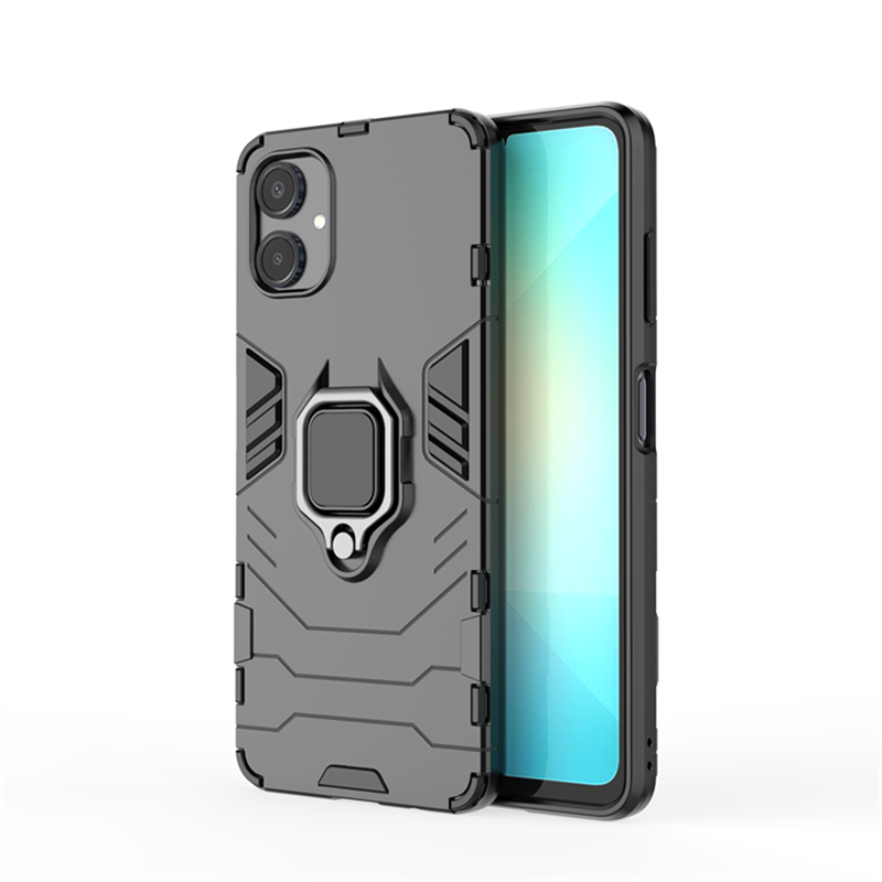 Samsung Galaxy A06 Luxury Ring Hard Backplane Soft Border Cover Phone ...