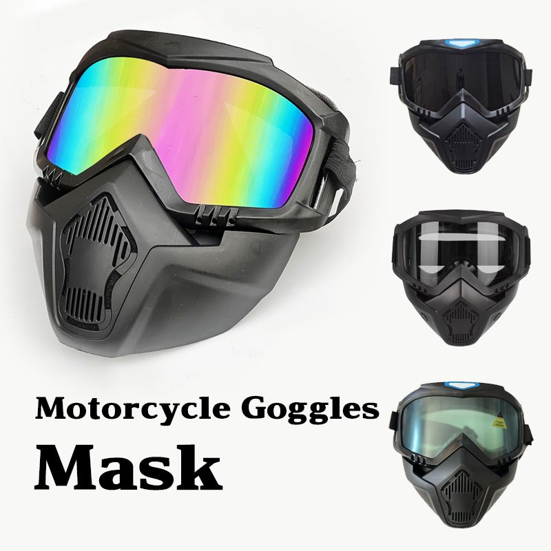 Motorcycle Goggles Mask Wind Proof Lens Full Face Mask Motorcycle ...
