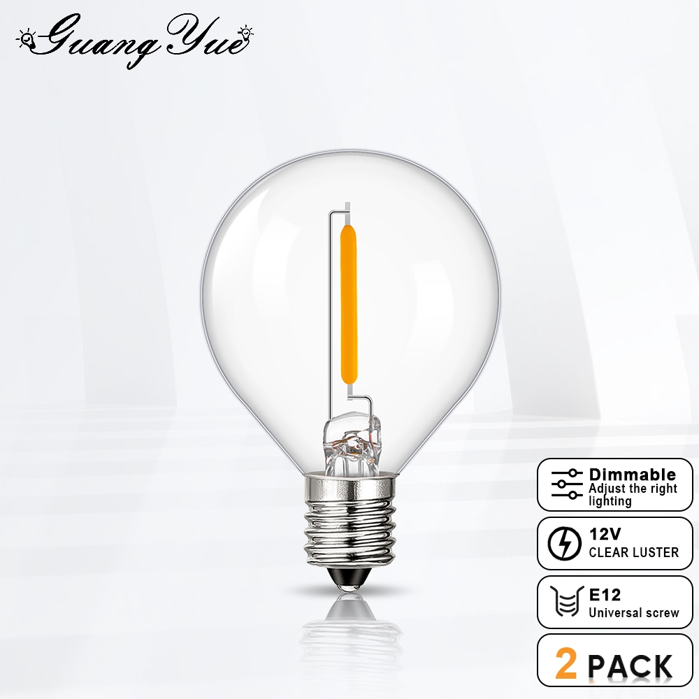 2PC G40 12V LED bulb, 1 watt bulb, solar string bulb, glass shell bulb ...