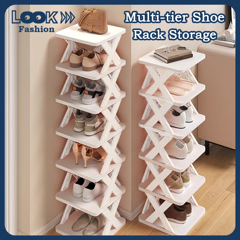LOOK Fashion Multi-tier Shoe Rack Shoe Rack Organizer Space Saving DIY ...