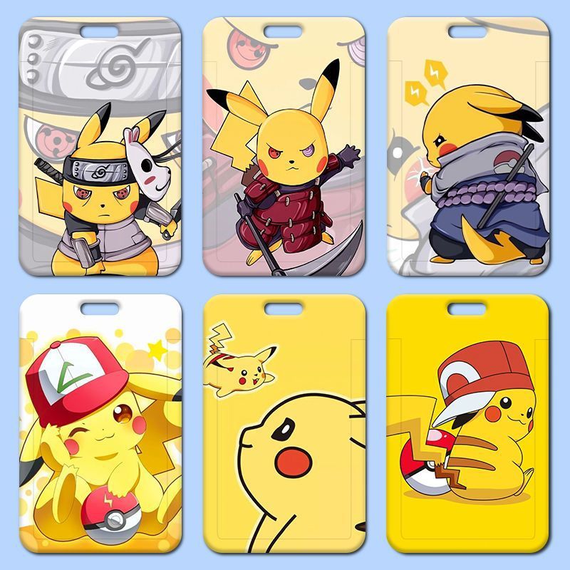 Game pokemon card holder Pikachu name tags card cover school supplies ...