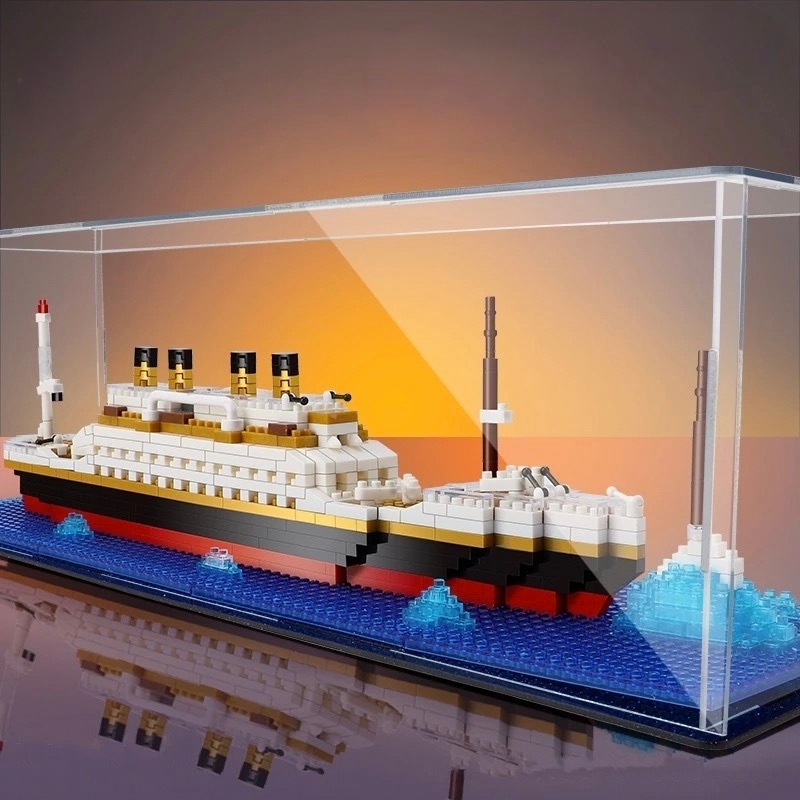 607PCS Titanic building block toy children's boat puzzle building block ...