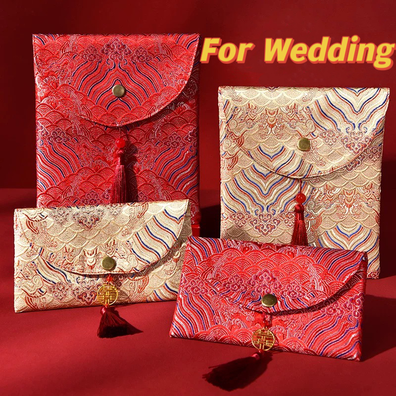 Wedding Money Envelope Cloth Red Packet 2025 Ang Bao Pouch Bag Wedding ...