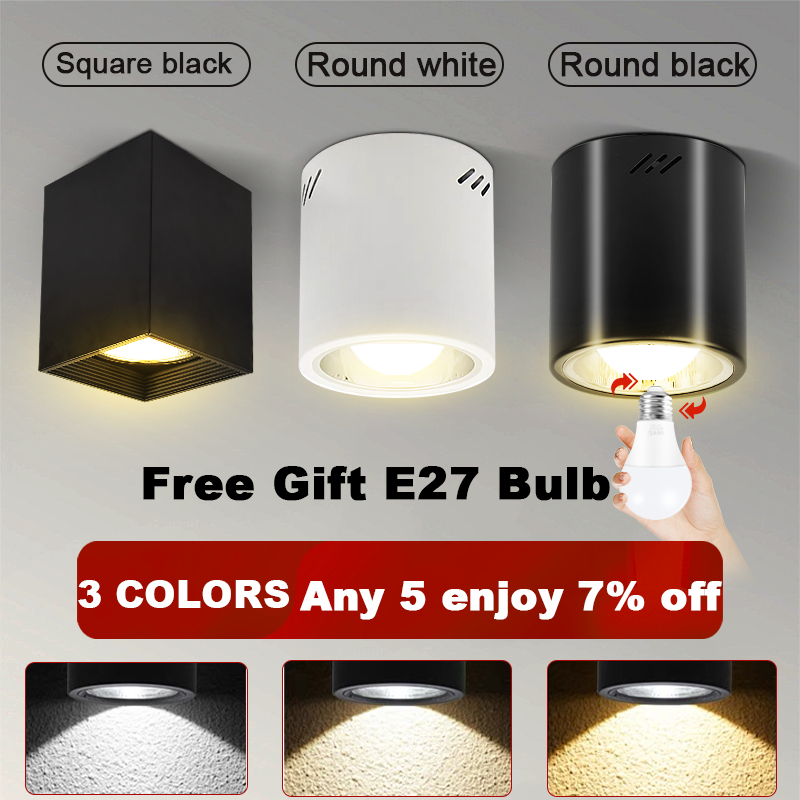 Led Pin Light Tri Color Surface Mounted Downlight Golden Ceiling Lamp ...