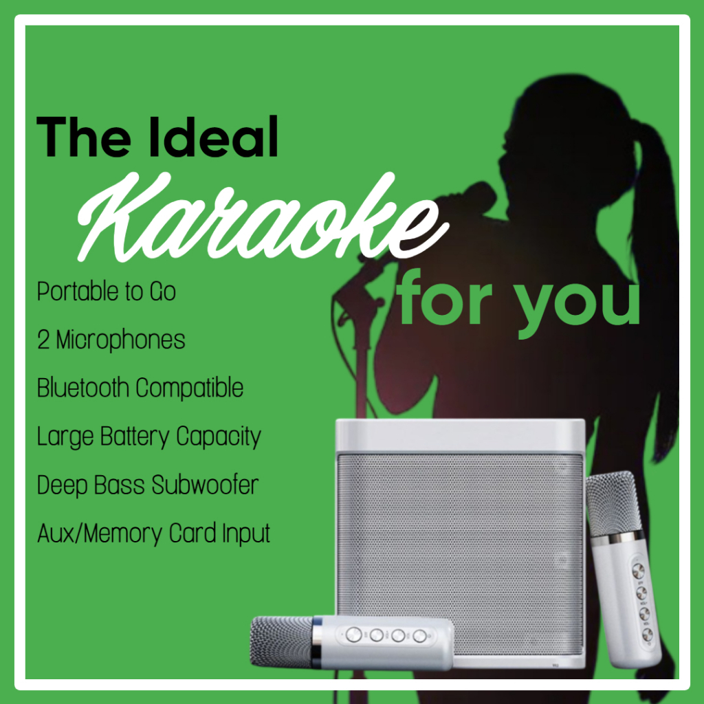 Portable Karaoke Set with Mic Stereo Amplifier Speaker with Dual ...