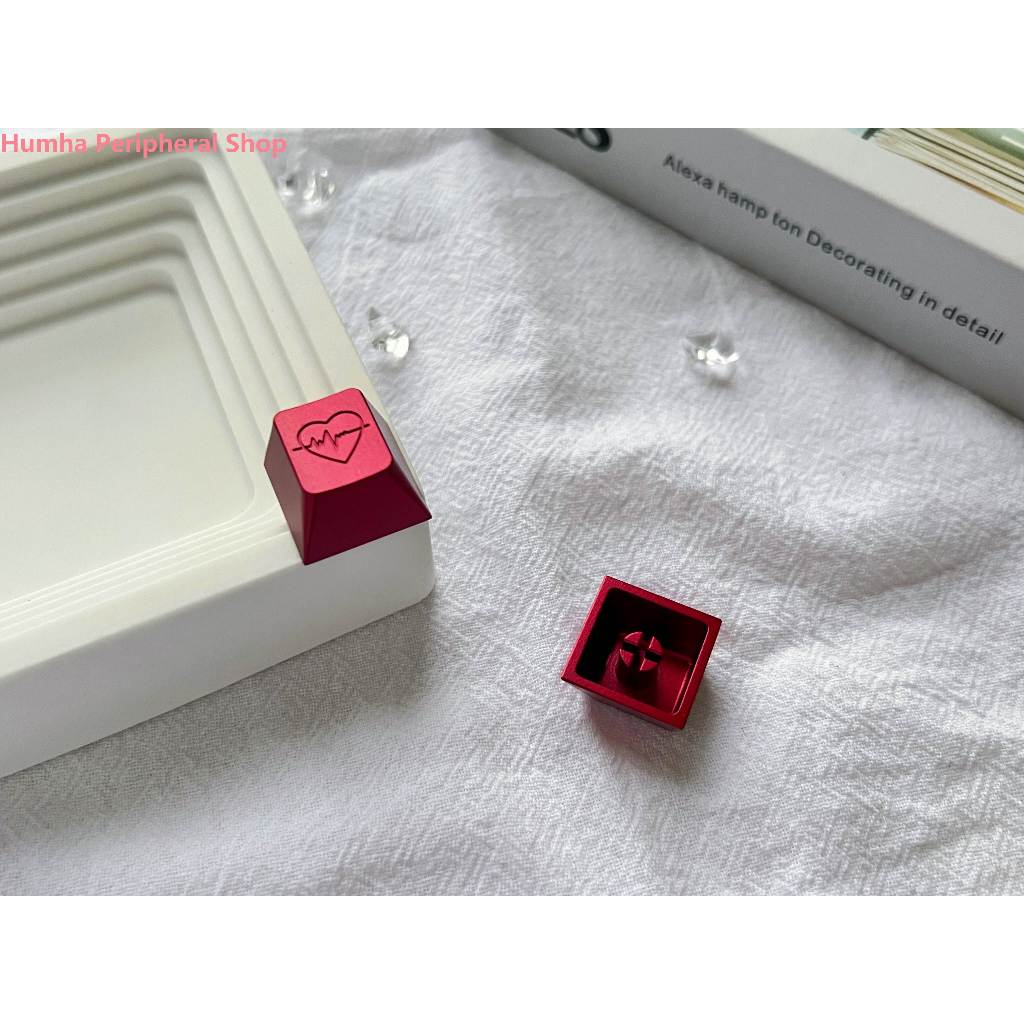 Humha artisan keycap Heart shape keycap Metal keycaps mechanical ...