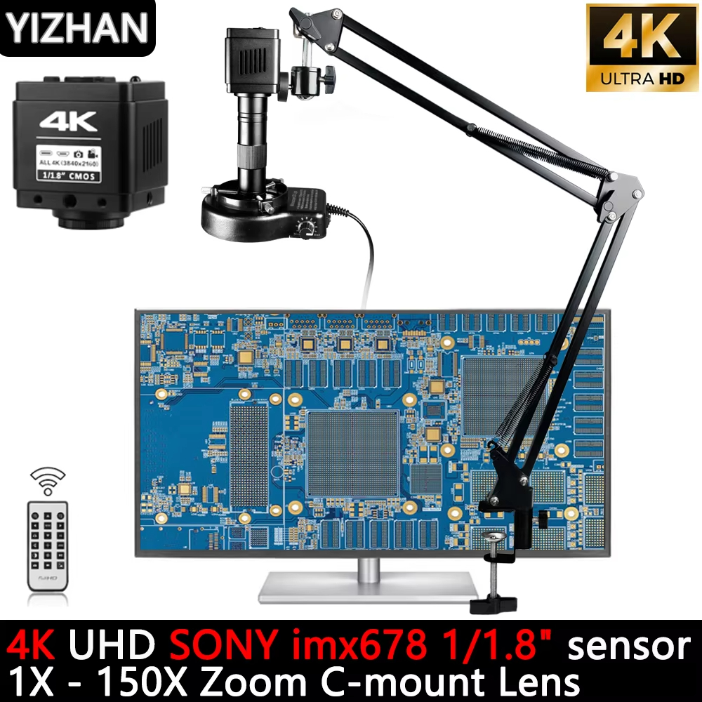 YIZHAN 4K Electronic Microscope For Soldering, 48MP HDMI USB Digital ...