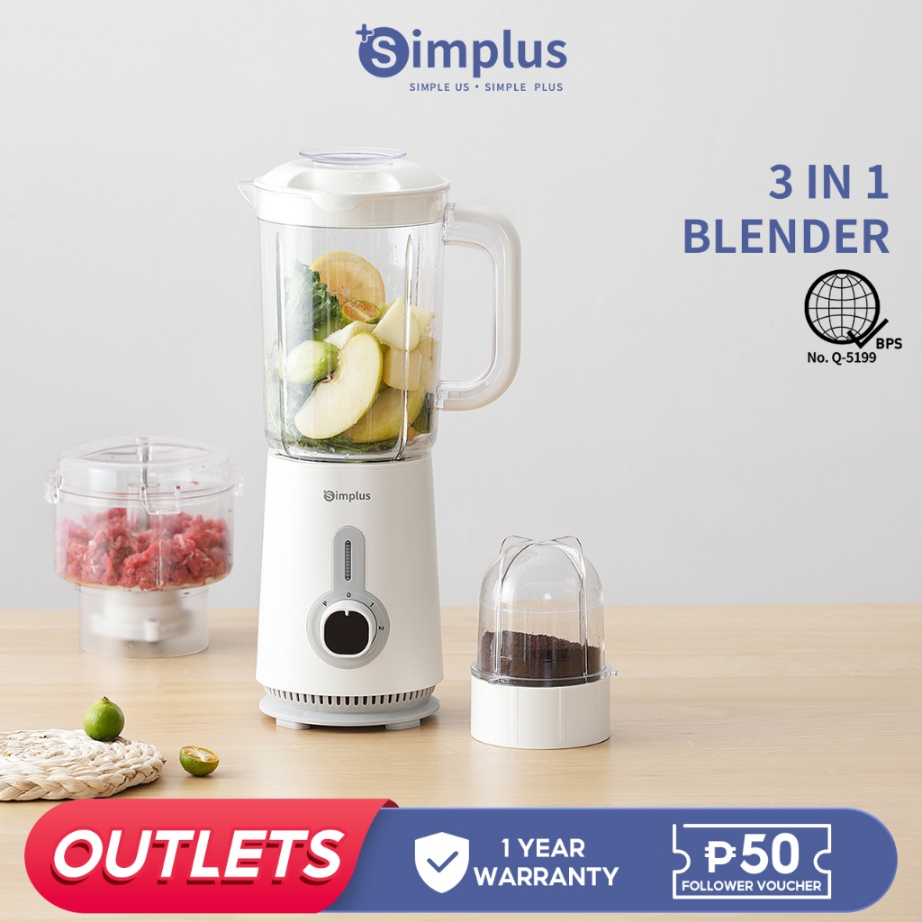 Simplus 3 in 1 Blender And Food Processor For Kitchen For Smoothies ...