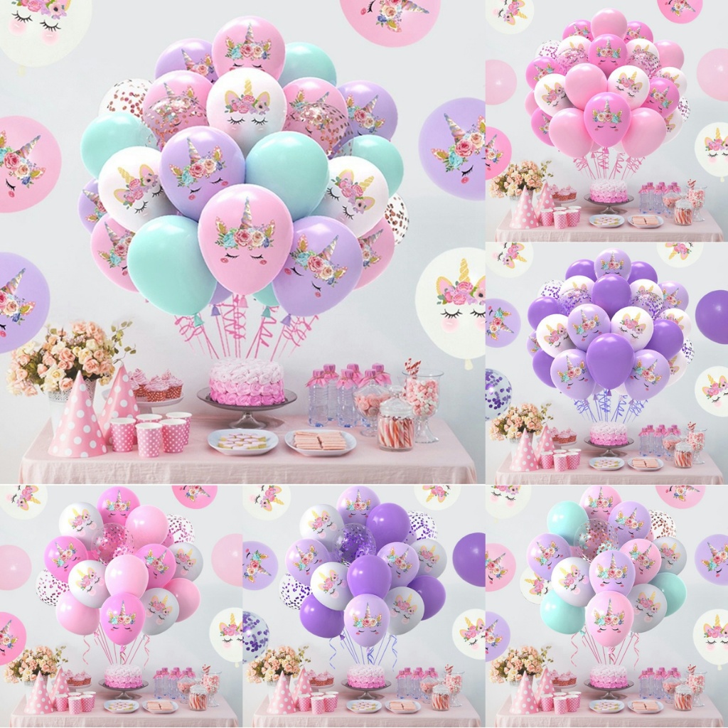 Macaroon Color Unicorn Ballon Light Pink Purple Unique Unicorn Ballons ...