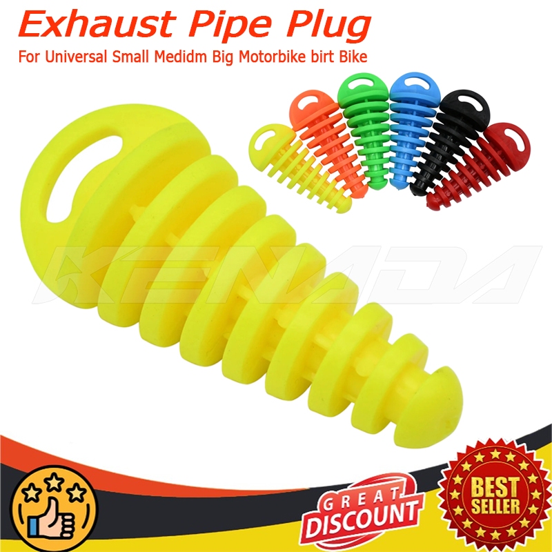Motorcycle Wash Plug Exhaust Pipe Motocross PVC Bleeder Plug Exhaust ...