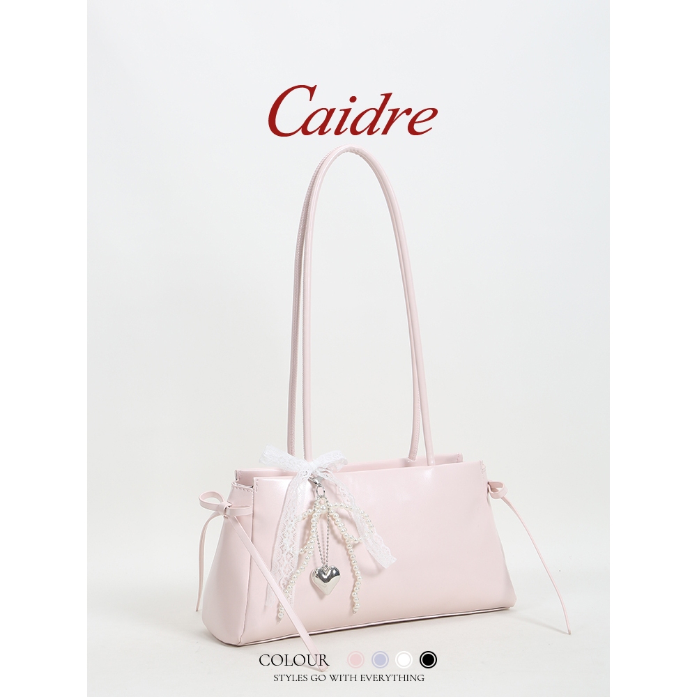 Caidre Korean Baguette Bag Pearl Bow Shoulder Bag Fashion Commuter ...